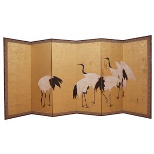Japanese crane screen | Sutter Antiques | Hudson, NY