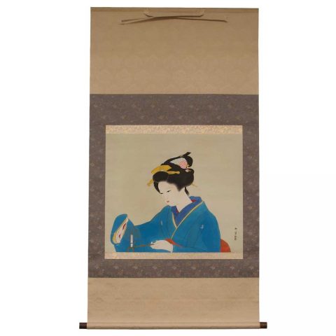 Geisha scroll Japanese Showa | Sutter Antiques | Hudson, NY